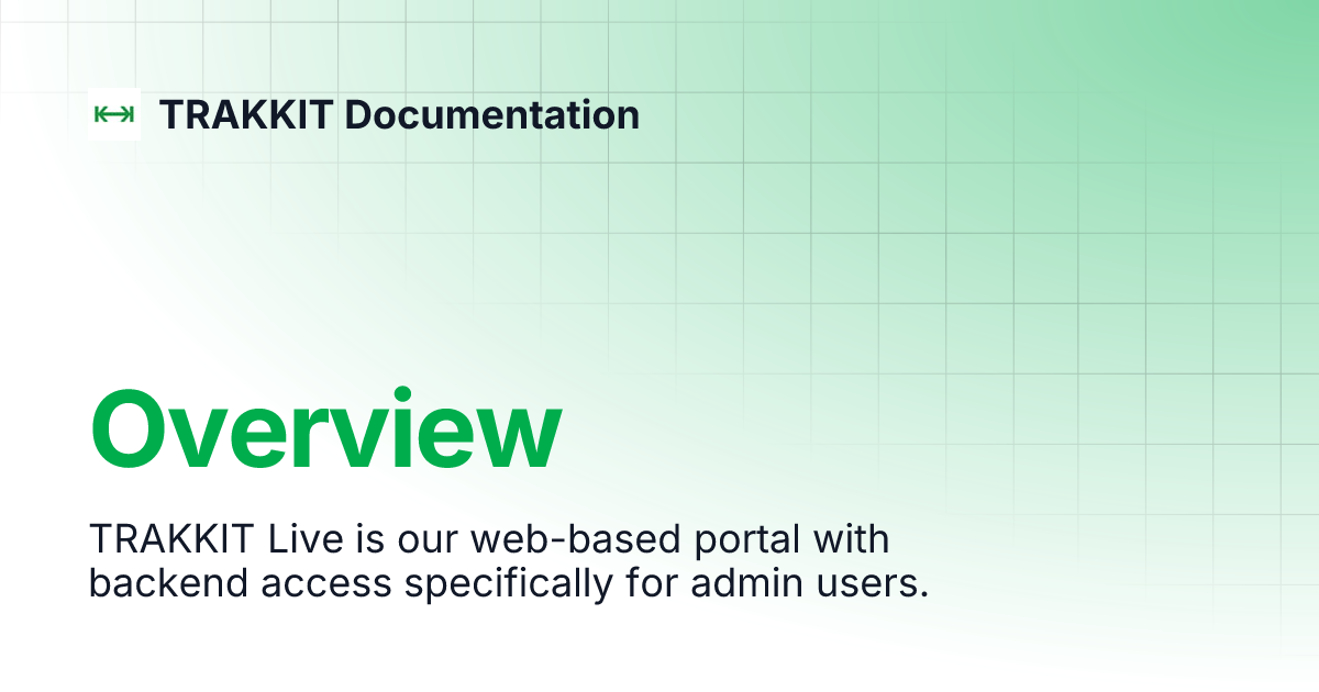 Overview | TRAKKIT Documentation